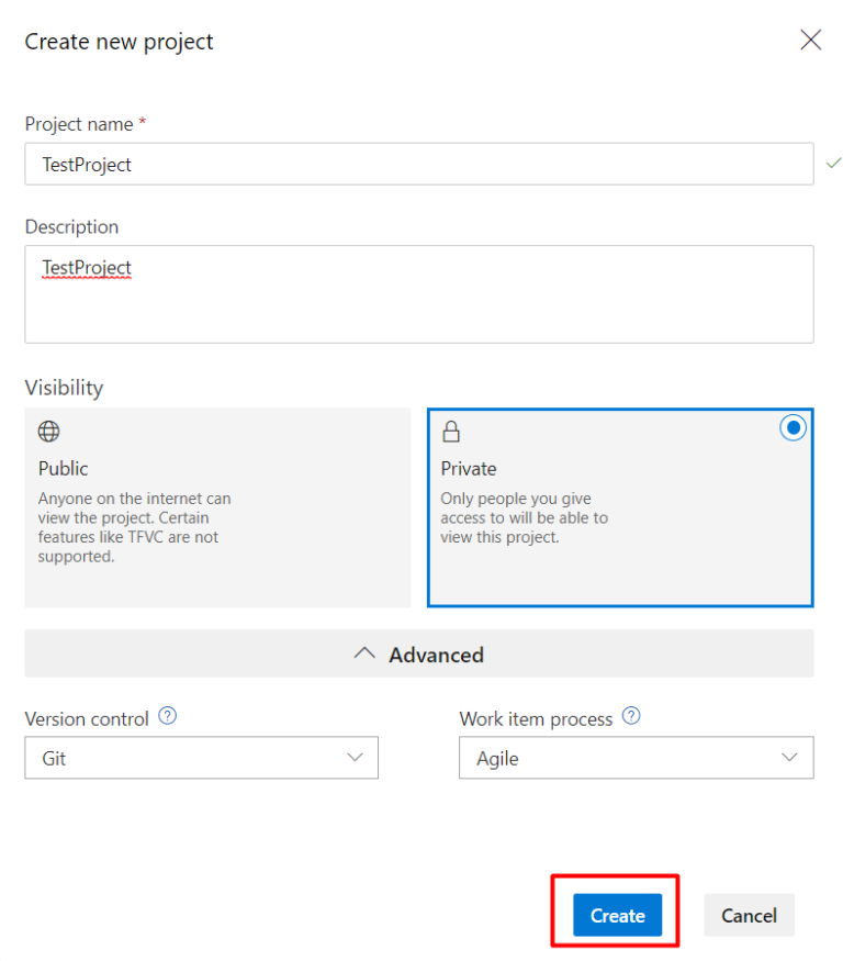 Adding A New Project In Azuredevops Azuredevops Guide