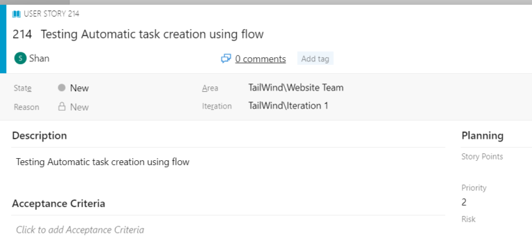 Creating Tasks Automatically In Azure Devops Using Flow Azuredevops Guide