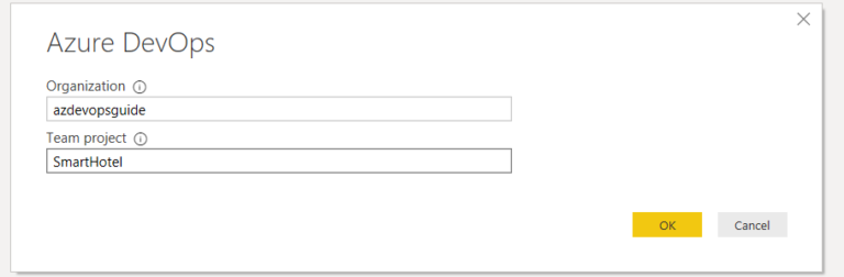 Using PowerBI’s inbuilt Azure DevOps connector to get data – AzureDevOps Guide