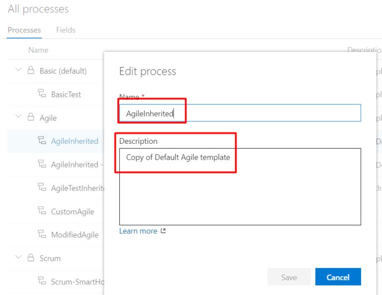 Editing Inherited Process Template In Azure Devops Azuredevops Guide
