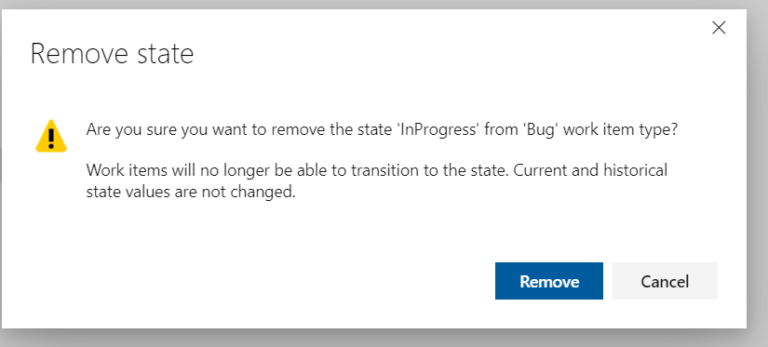Deleting A State In The Agile Process Template In Azuredevops Azuredevops Guide