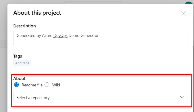 Editing the Project landing page in Azure DevOps – AzureDevOps Guide