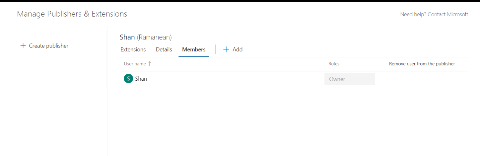How to add new members to a PublisherID in Visual Studio MarketPlace ...