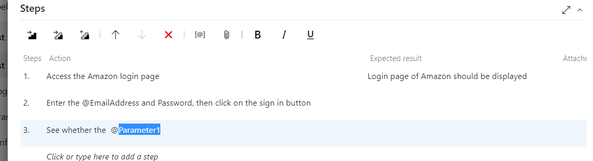 Inserting A Parameter In The Testcase In Azure Testplans Azuredevops Guide