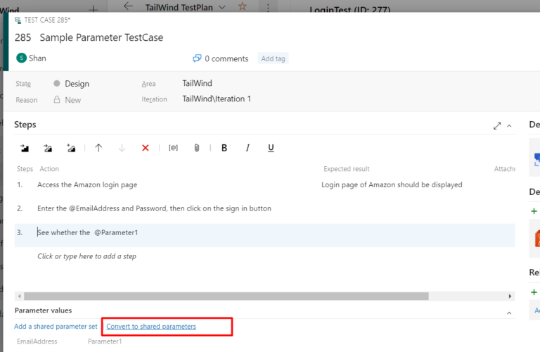Creating Shared Parameters In Azure Testplans Azure Devops