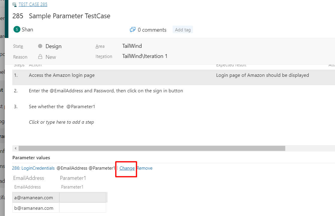 Editing The Shared Parameters In A Testcase In Azure Testplans Azure Devops Azuredevops Guide