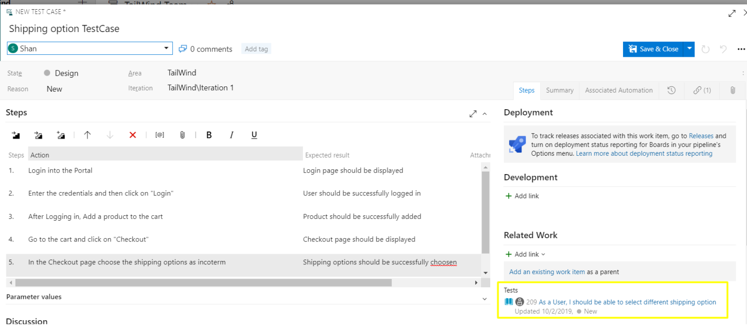 Creating TestCases from UserStories – AzureDevOps Guide