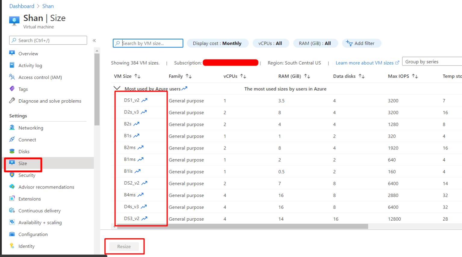 Resizing a virtual machine in Azure – AzureDevOps Guide
