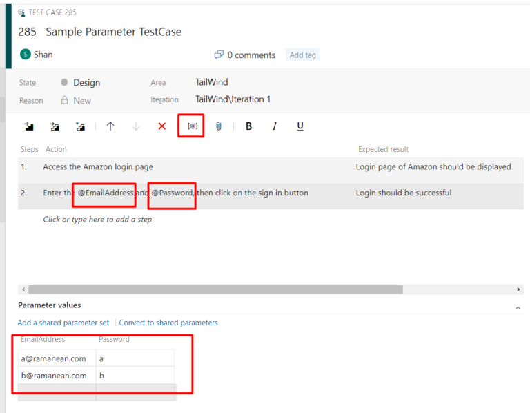 Adding Parameters To A Testcase In Azure Testplans Azuredevops Azuredevops Guide 