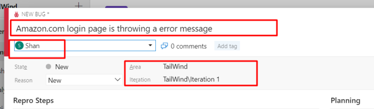 Creating a Bug in Azure DevOps – AzureDevOps Guide