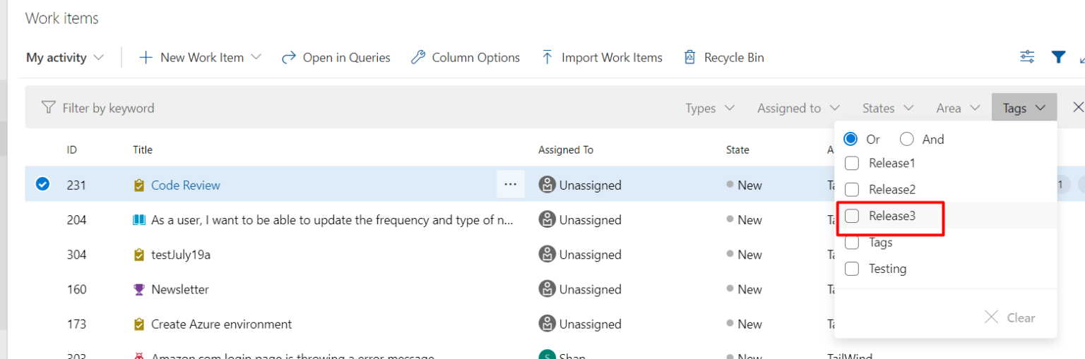 Display The Workitems By Tags In Azure Devops Azuredevops Guide