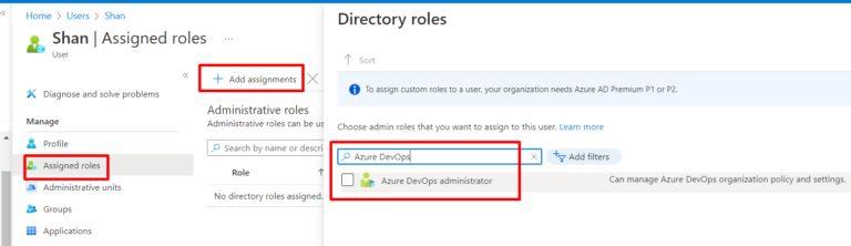 Assigning A User With Azure Devops Administrator Role In Azure Active Directory Azuredevops Guide