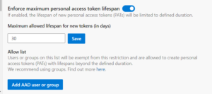 Restricting Maximum Personal Access Token Lifespan – AzureDevOps Guide