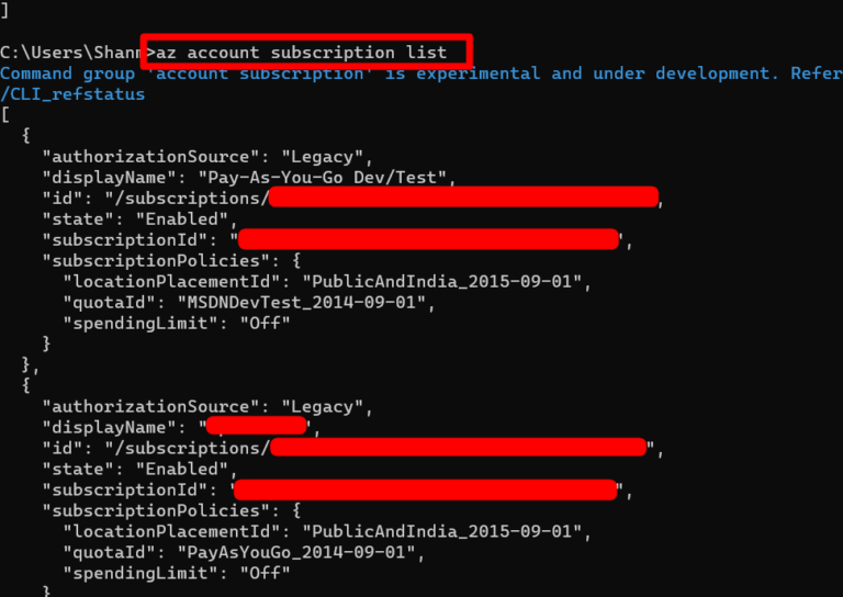 Azure Subscription List using Azure CLI – AzureDevOps Guide