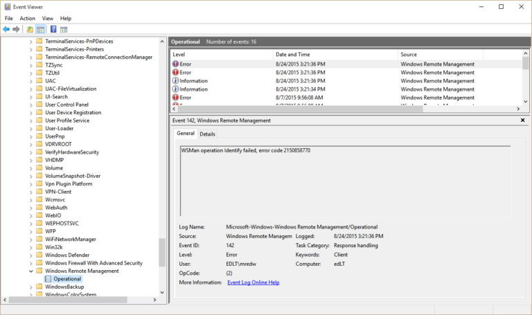 Display Winrm Event Log Azuredevops Guide