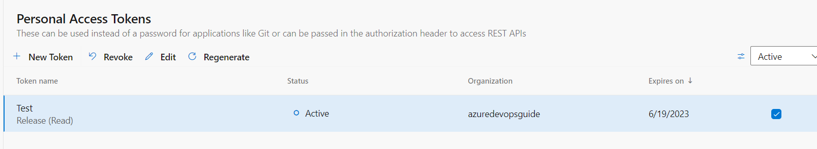 Regenerating Personal Access Token in Azure DevOps – AzureDevOps Guide