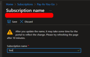 Renaming a Azure Subscription – AzureDevOps Guide